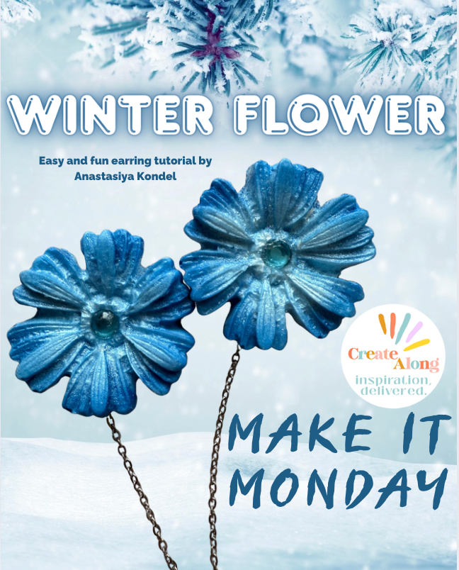 Make it Monday! Create eye-catching Winter Flower Earrings