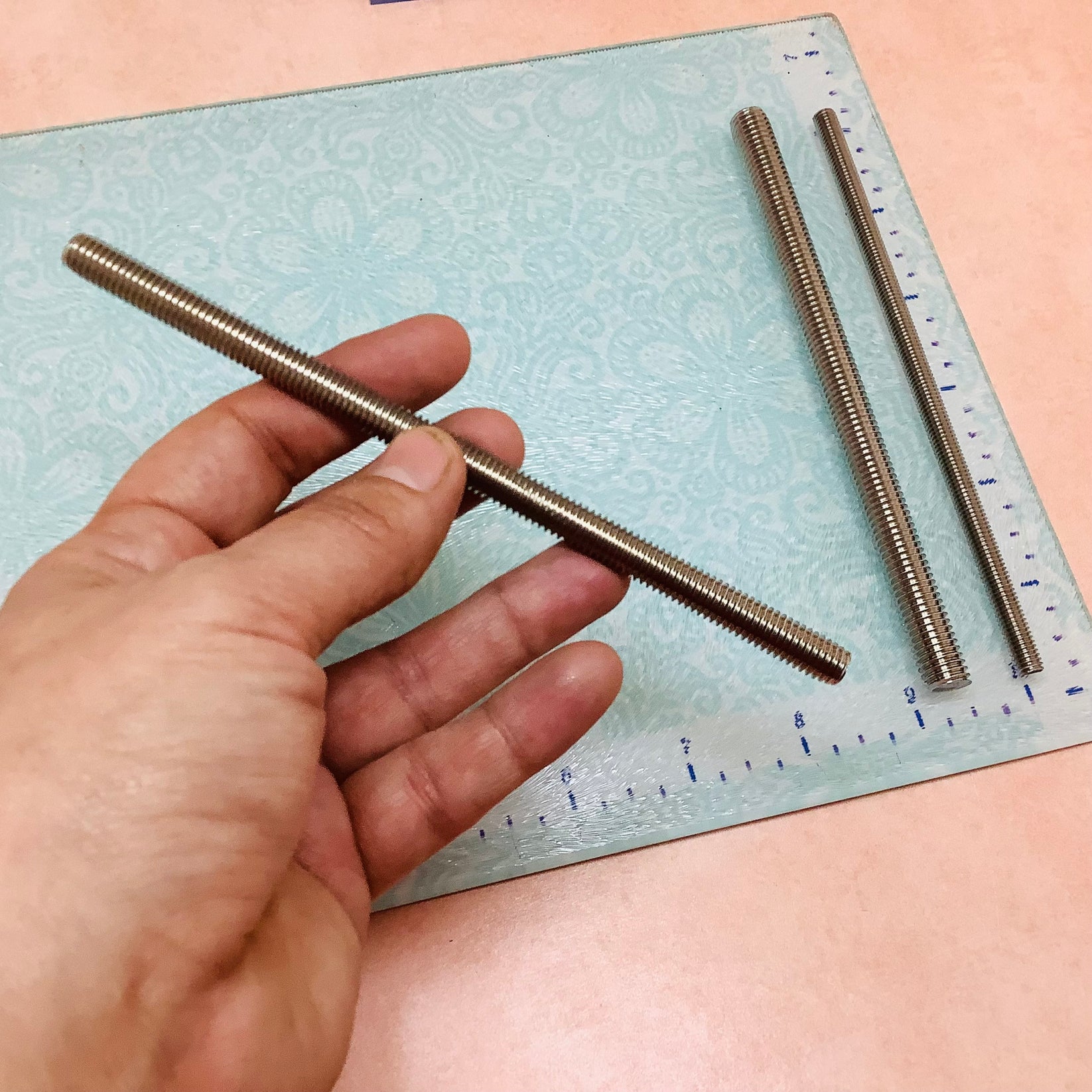Metal Rods Set of 3 threaded Tools for polymer clay sculpting and text ...
