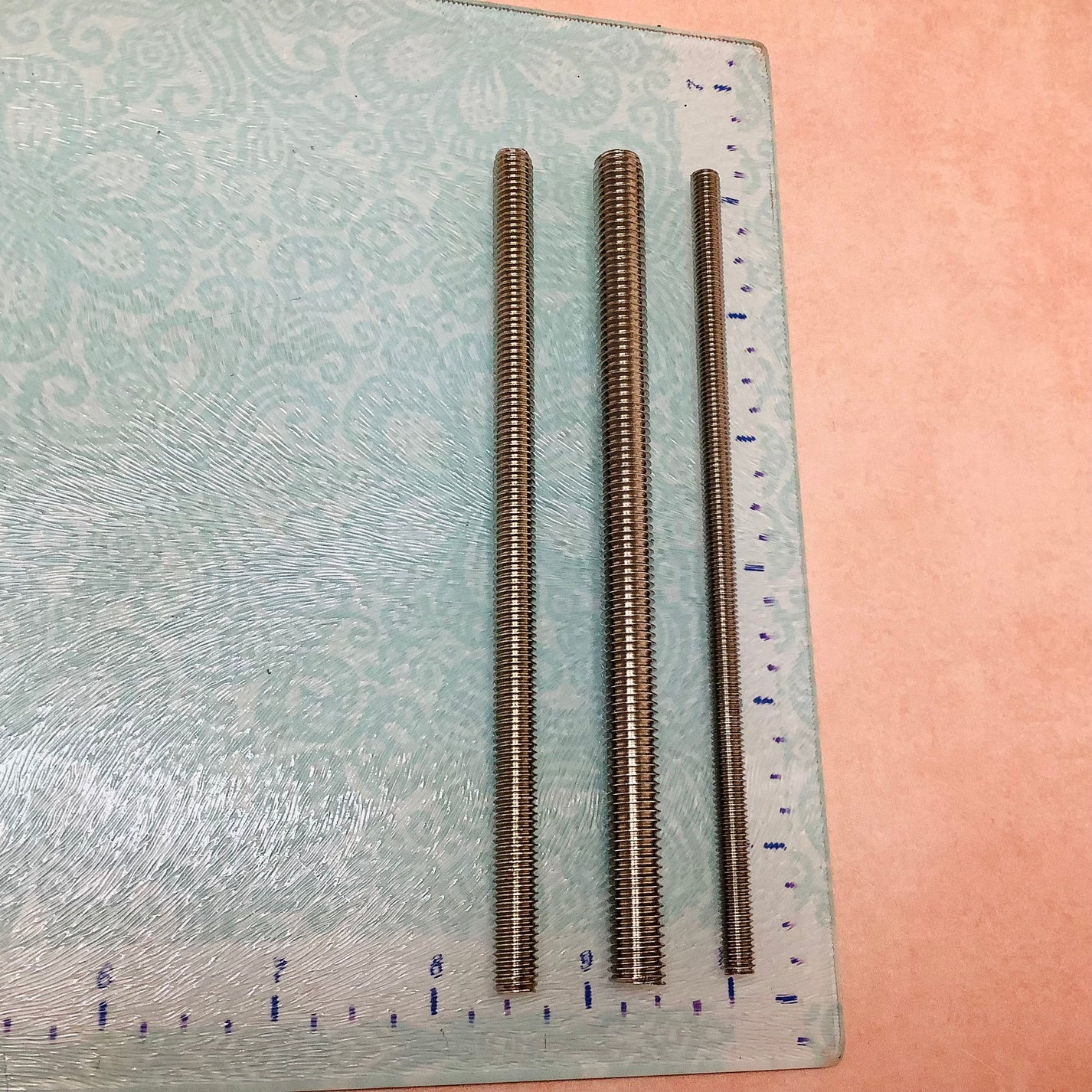 Metal Rods Set of 3 threaded Tools for polymer clay sculpting and text