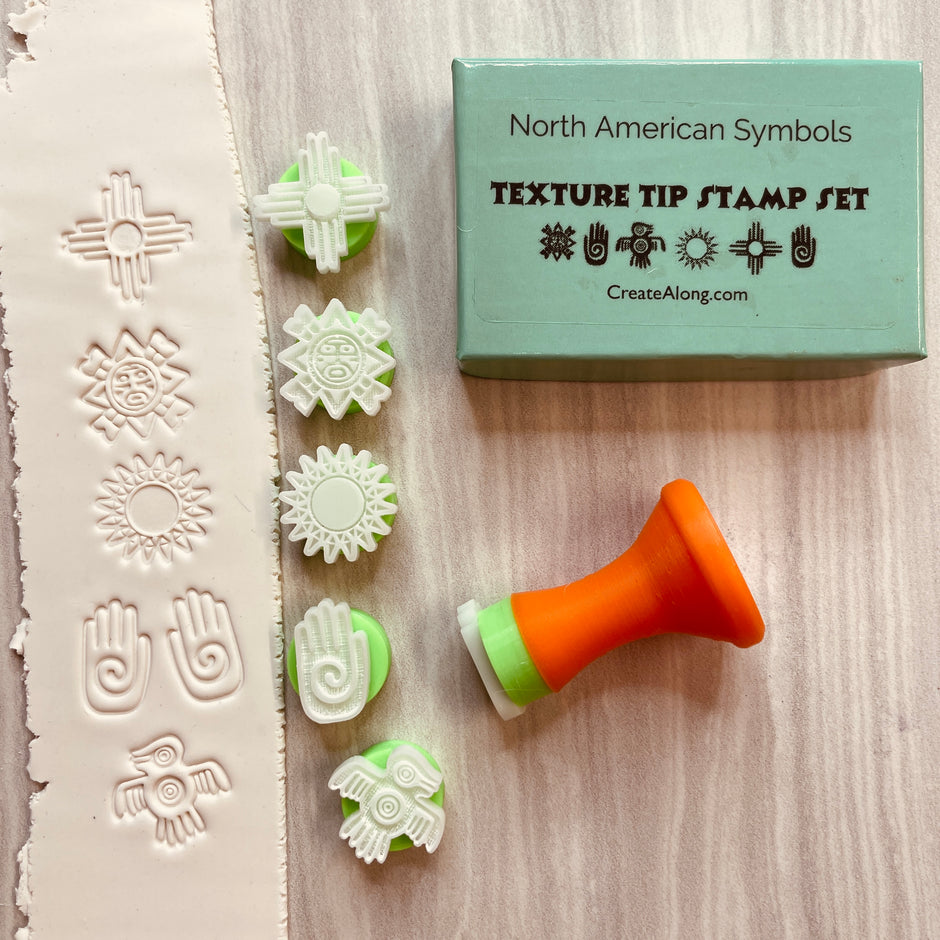 Texture Tips Mini polymer clay stamps – Create Along