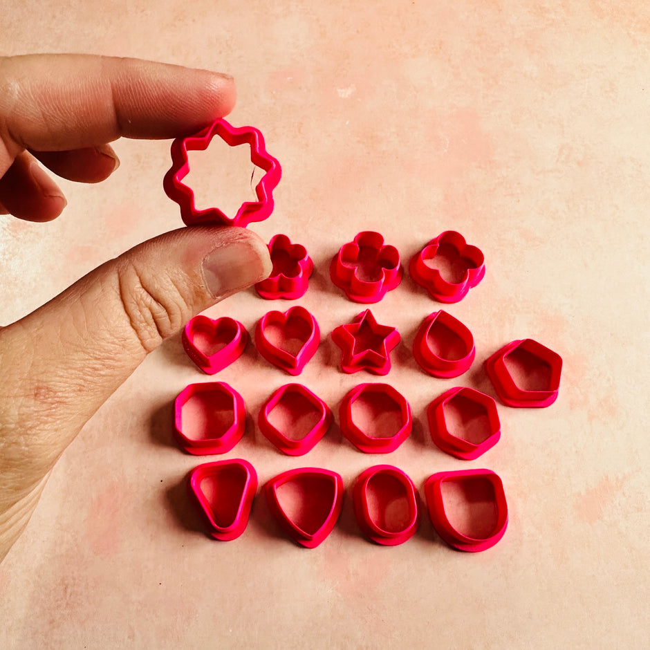 Mini Cutters for Polymer Clay | Clay shape plunger cutter – Create Along
