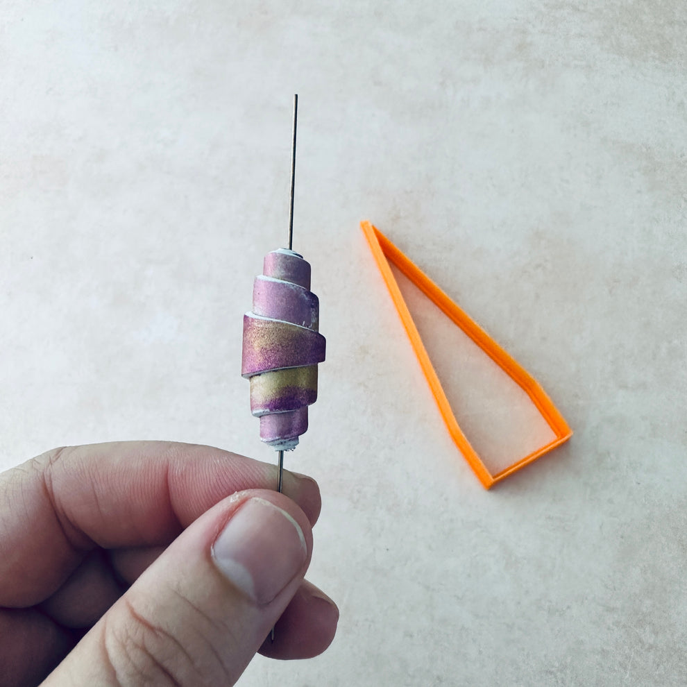 1 inch Rolled clay bead cutter - basic short triangle | paper bead sty ...