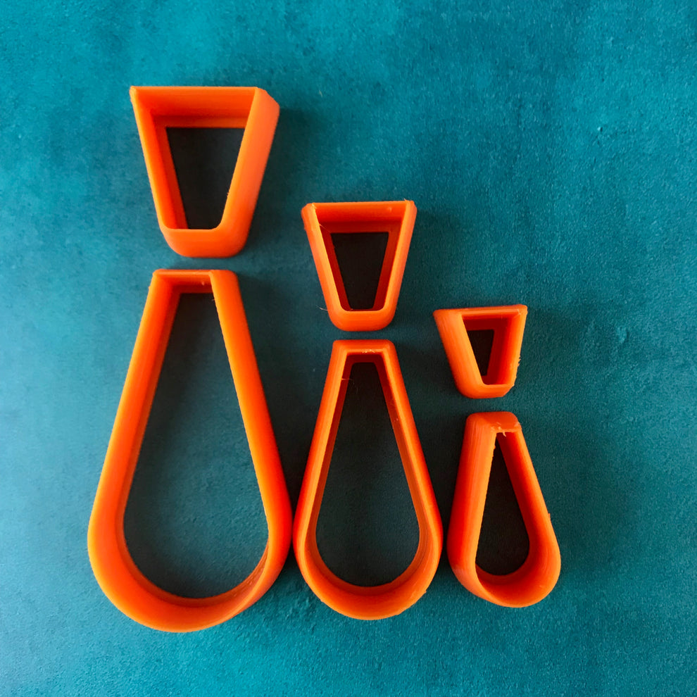 Drop Collar polymer clay cutter set earring pendant jewelry sharp cutt ...