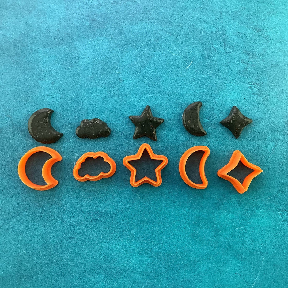 Mini Cutters for Polymer Clay | Clay shape plunger cutter – Create Along