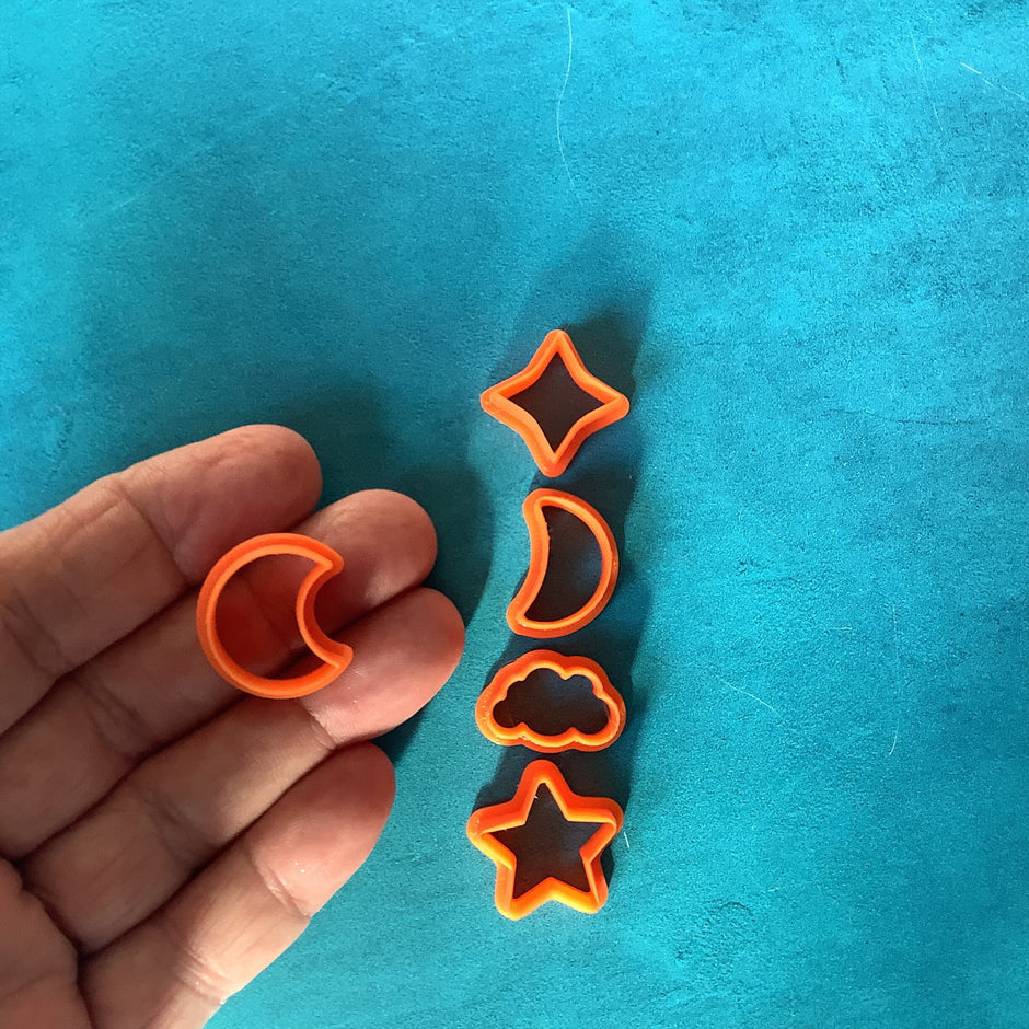 Mini Cutters for Polymer Clay | Clay shape plunger cutter – Create Along