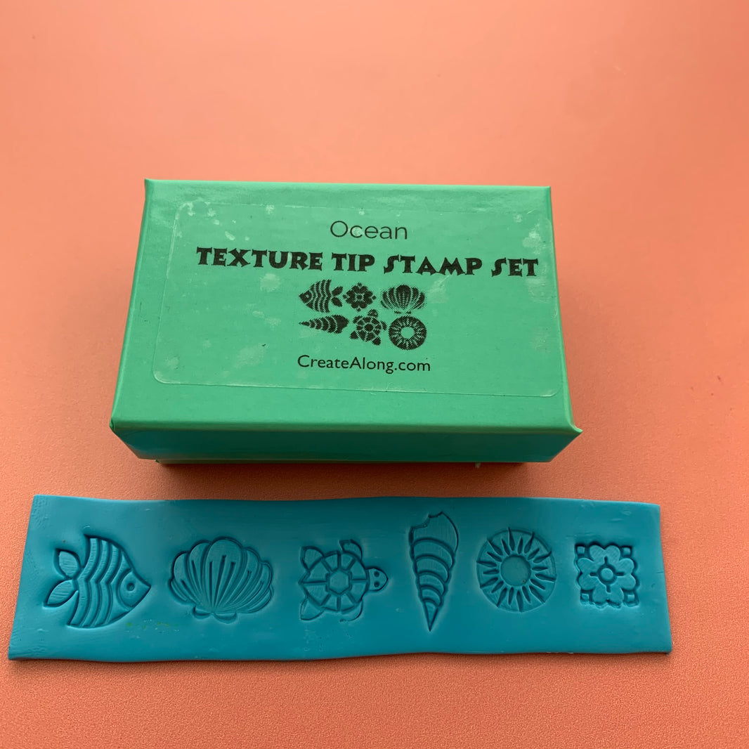Texture Tips Mini polymer clay stamps – Create Along